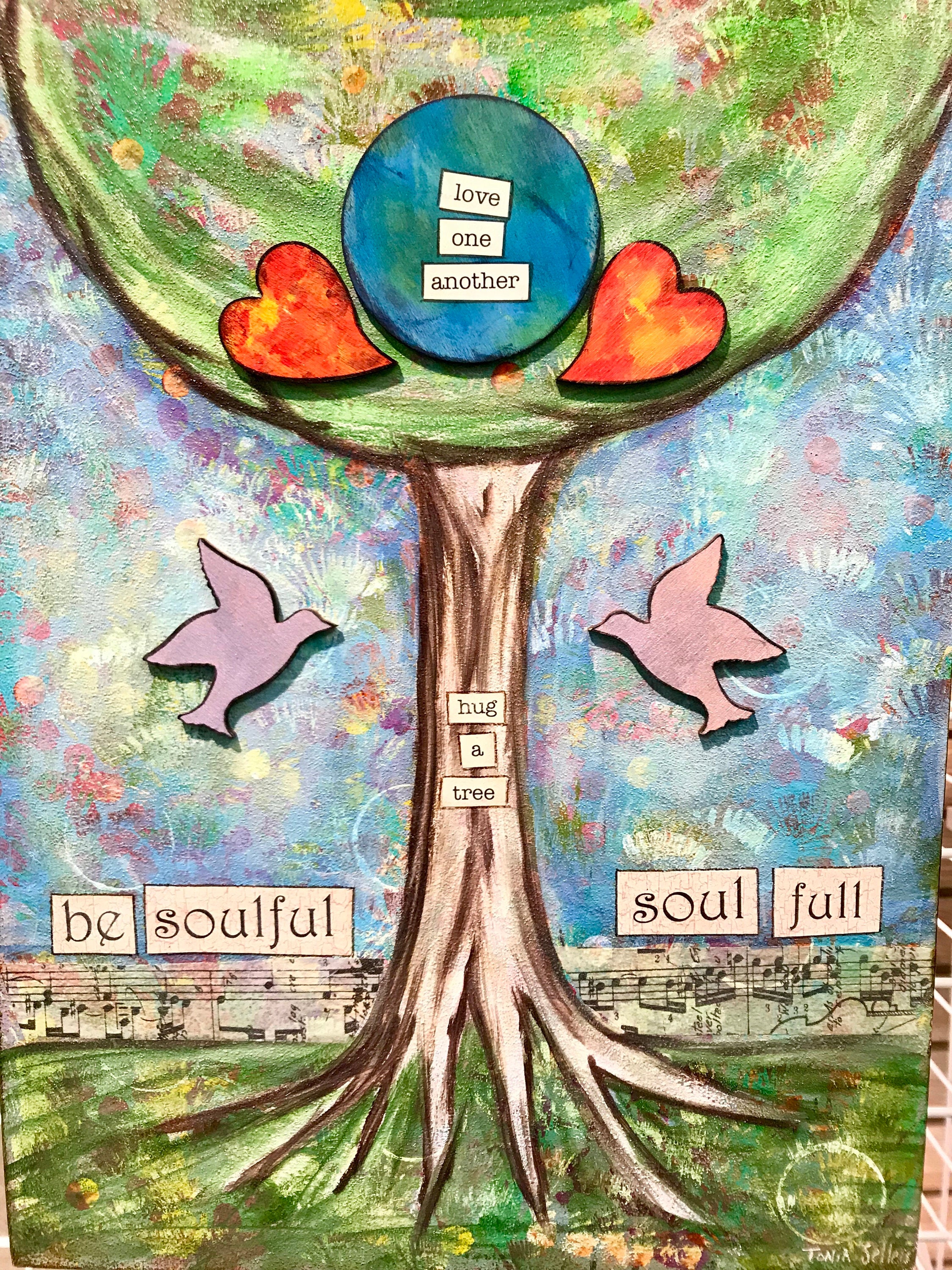 Love One Another art – Clever Clogs Art